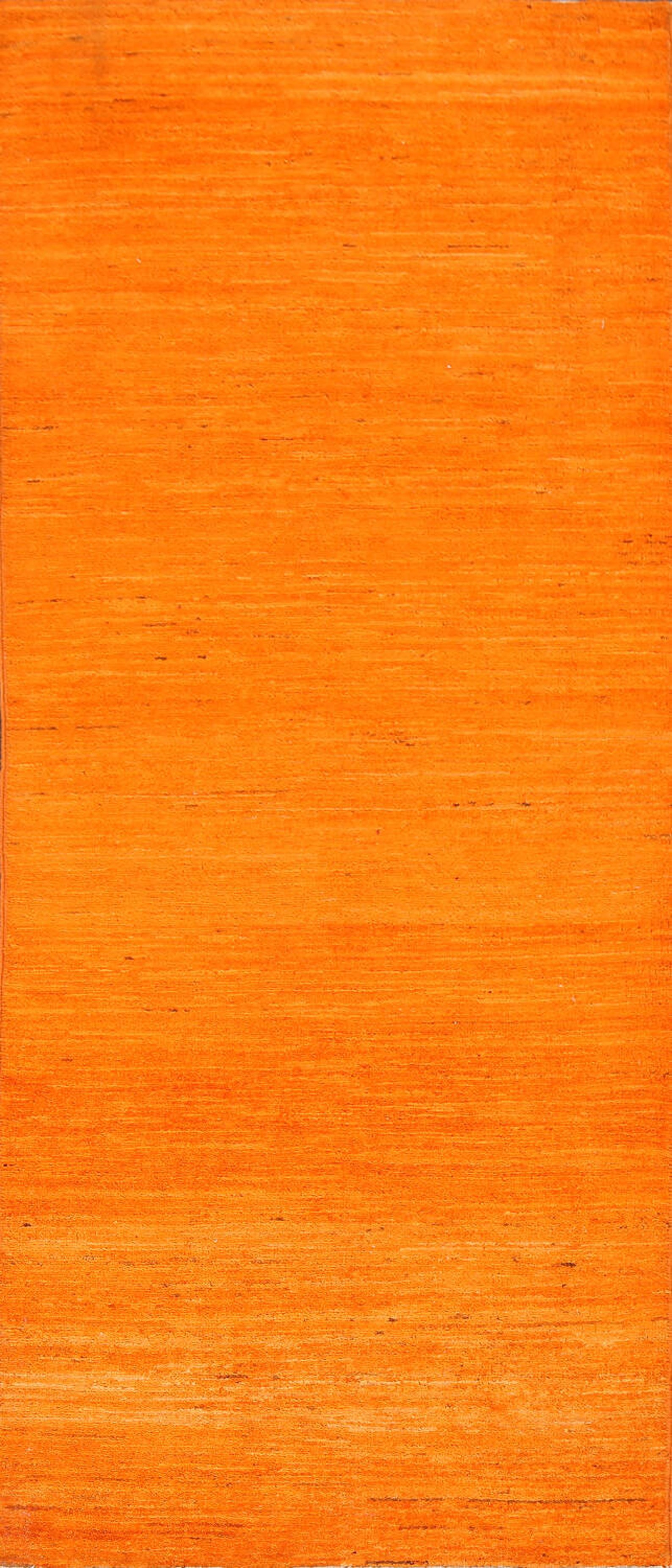 Orange Gabbeh Runner Rug 3x7 Handmade Wool Carpet - Etsy