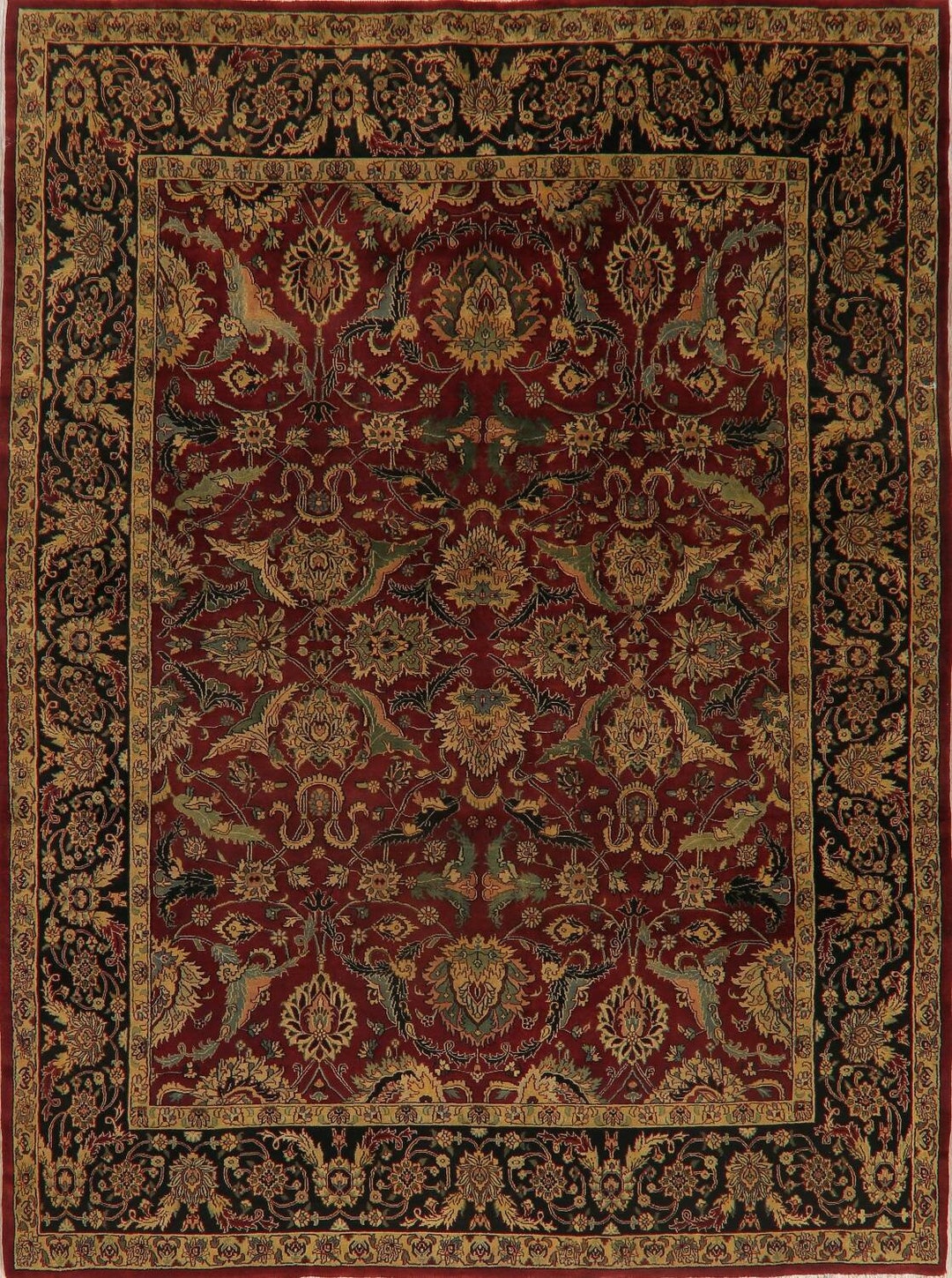 All-over Floral Red Agra Indian Rug 8x10 - Etsy