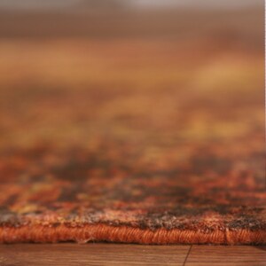 Orange / Rust Handmade Modern Abstract Rug 4x6 - Etsy