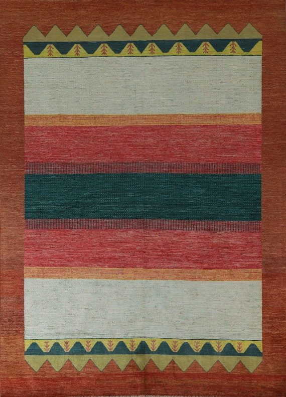 Gabbeh Pakistan Area Rug 8x10 Handmade Wool Carpet Oriental - Etsy