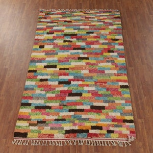 Handmade Multi-color Moroccan Wool Area Rug 6x10 - Etsy