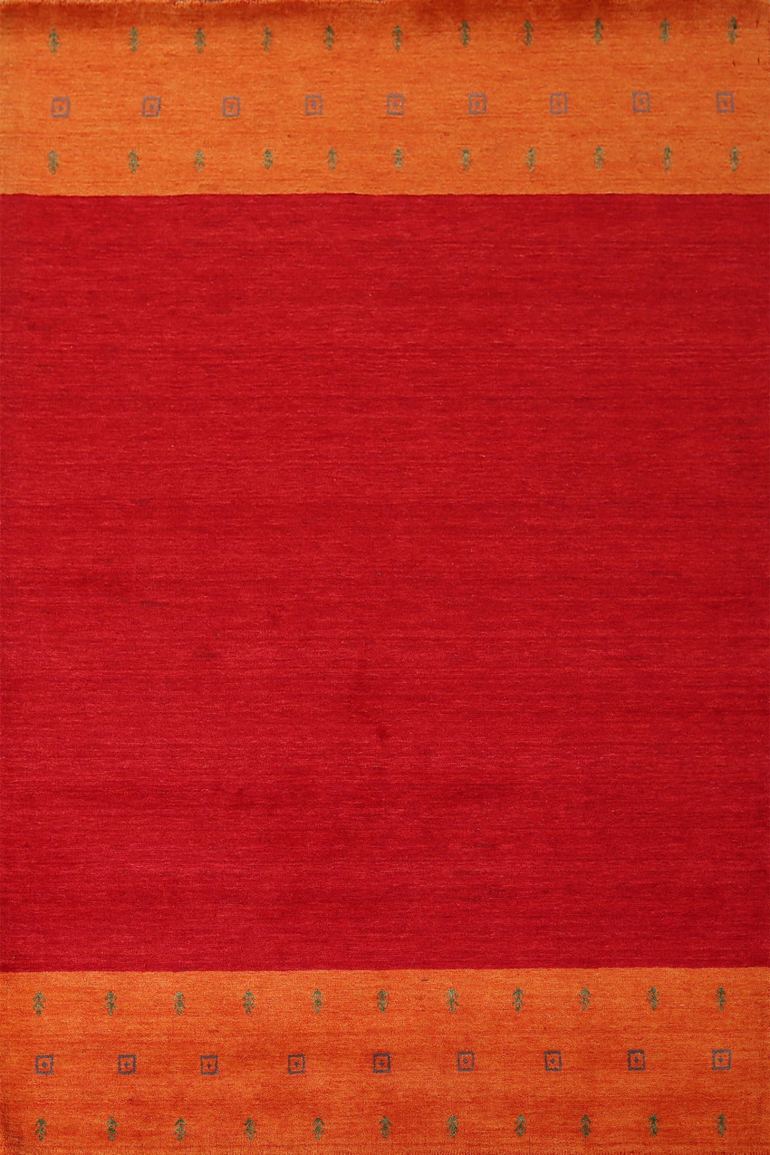 Red & Orange Wool Gabbeh Oriental Area Rug 6x8 - Etsy