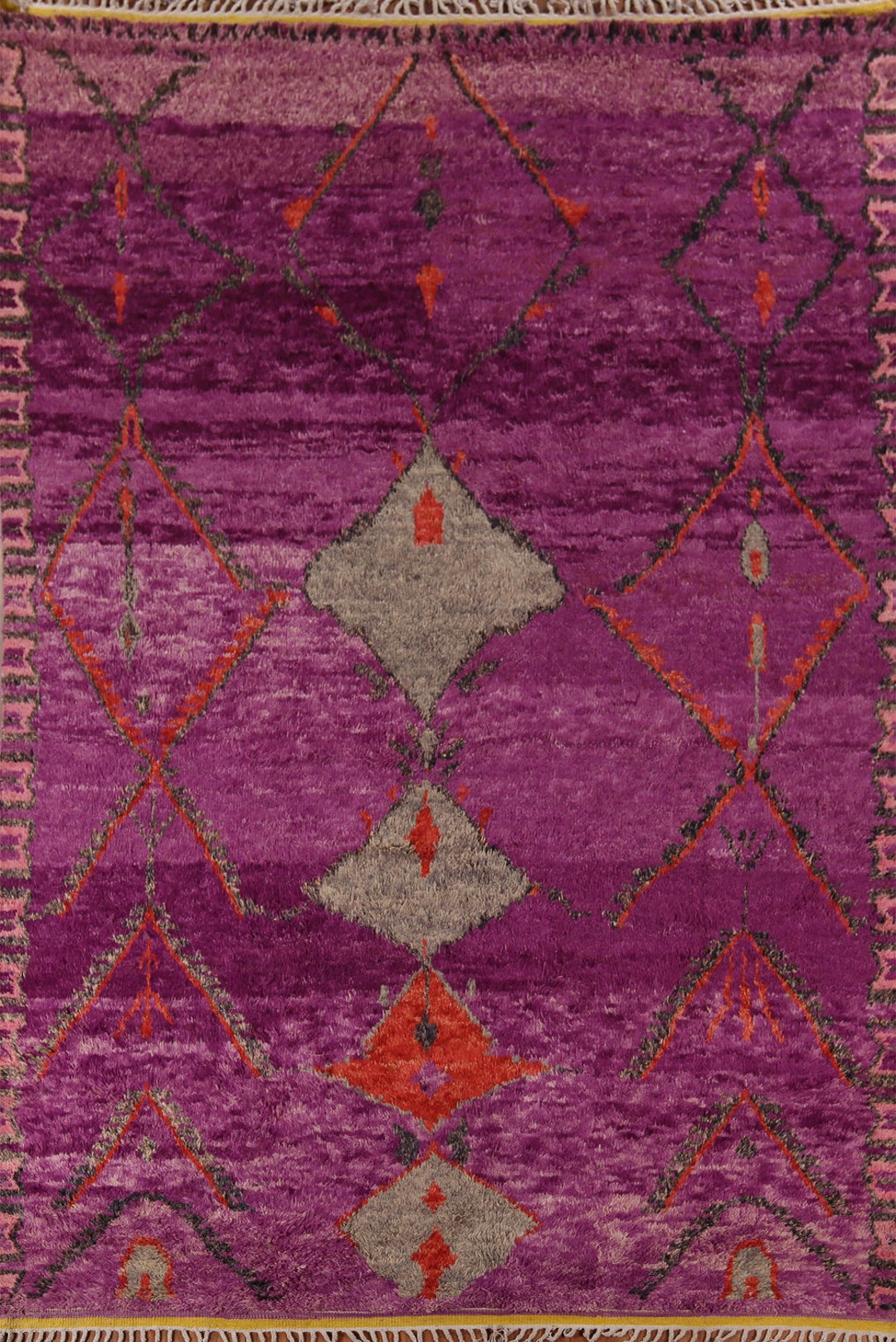 Handmade Purple Plush Moroccan Wool Area Rug 9x13 - Etsy