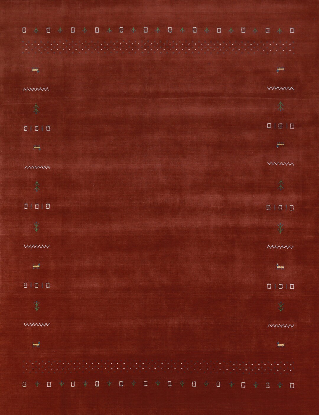 Orange / Rust Wool Gabbeh Indian Area Rug 8x10, Handmade Carpet - Etsy