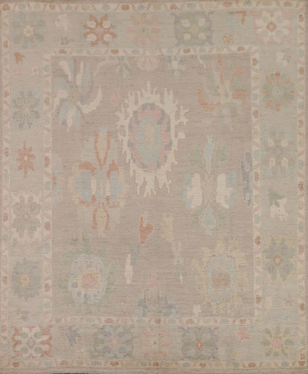 Handmade Oushak Turkish Square Area Rug 9x9 Beige Wool Carpet - Etsy