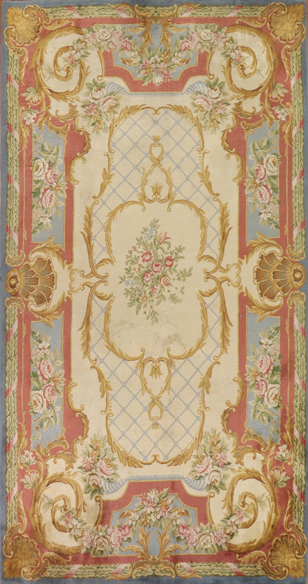 Handmade Traditional Aubusson Vegetable Dye Area Rug 9x15, Antique Wool ...