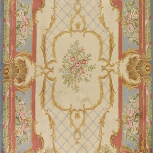 Handmade Traditional Aubusson Vegetable Dye Area Rug 9x15, Antique Wool ...