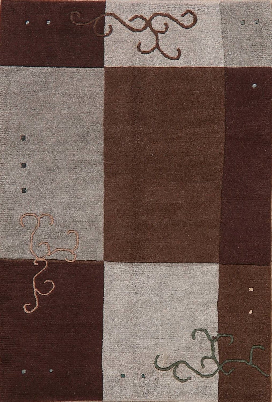 Hand-knotted Modern Geometric Nepalese Tibetan Wool Area Rug 4x6 - Etsy