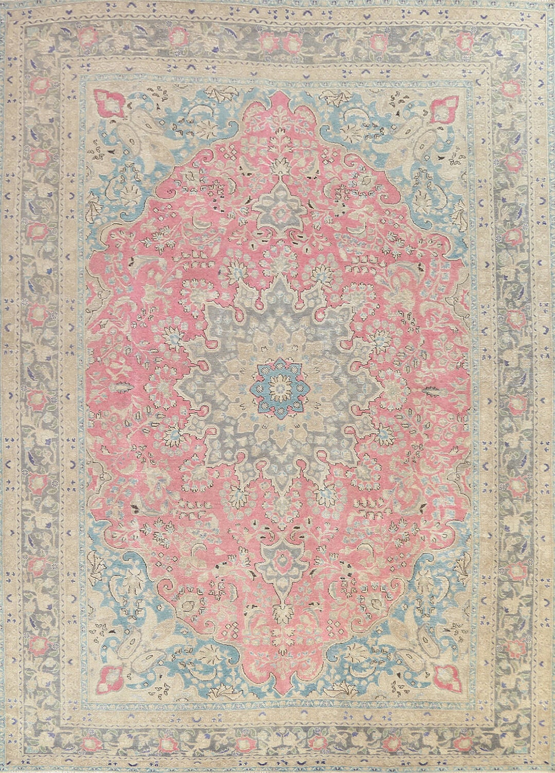 Pink Vintage Distressed Rug 9x13, Hand-knotted Wool Carpet - Etsy