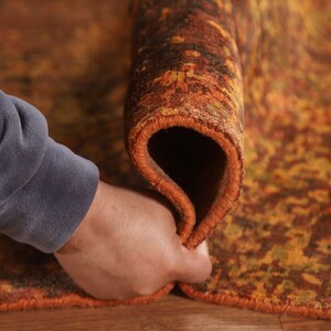 Orange / Rust Handmade Modern Abstract Rug 4x6 - Etsy