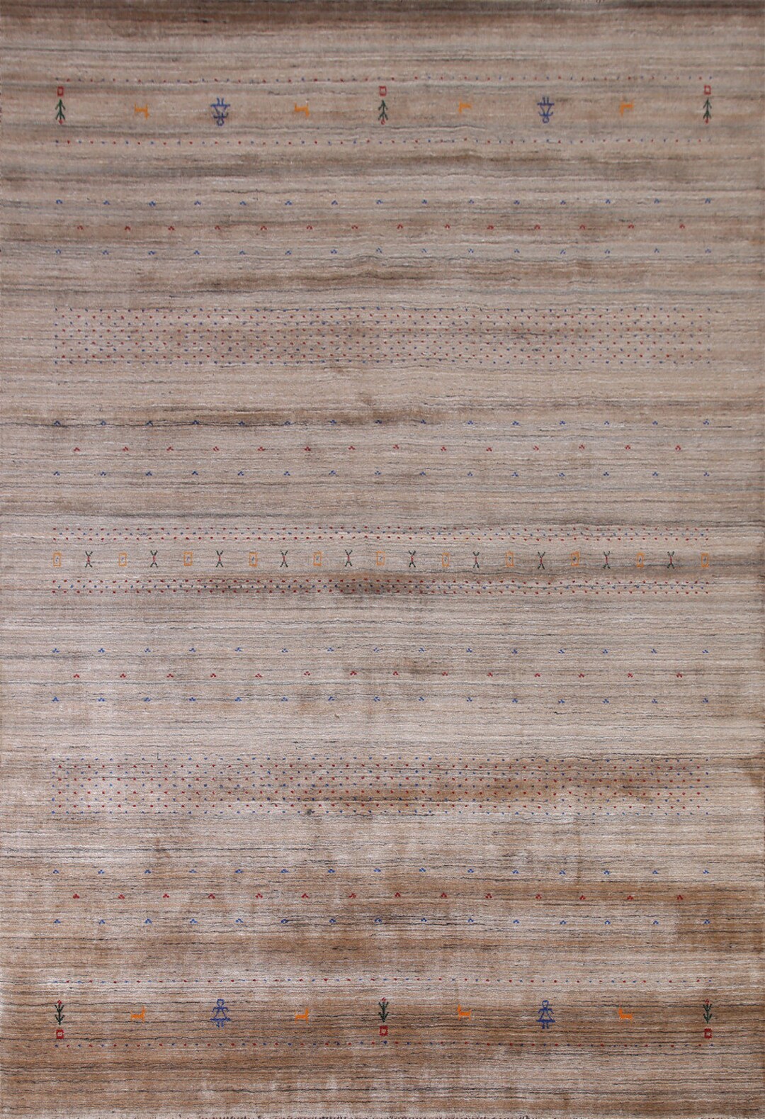 Brown Gabbeh Indian Rug 8x10, Hand-knotted Wool Carpet, Tribal Rug - Etsy