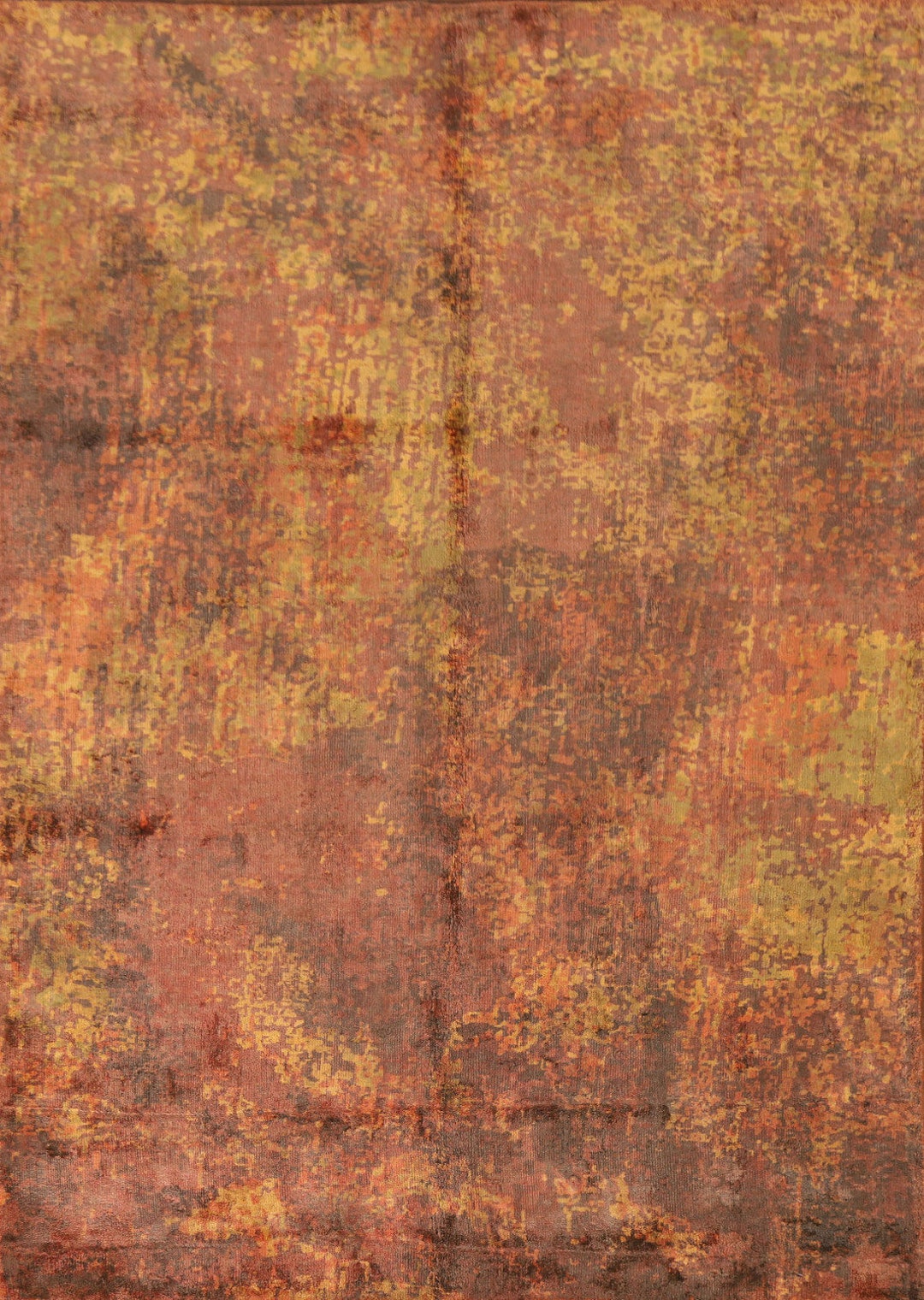 Orange / Rust Handmade Modern Abstract Rug 4x6 - Etsy