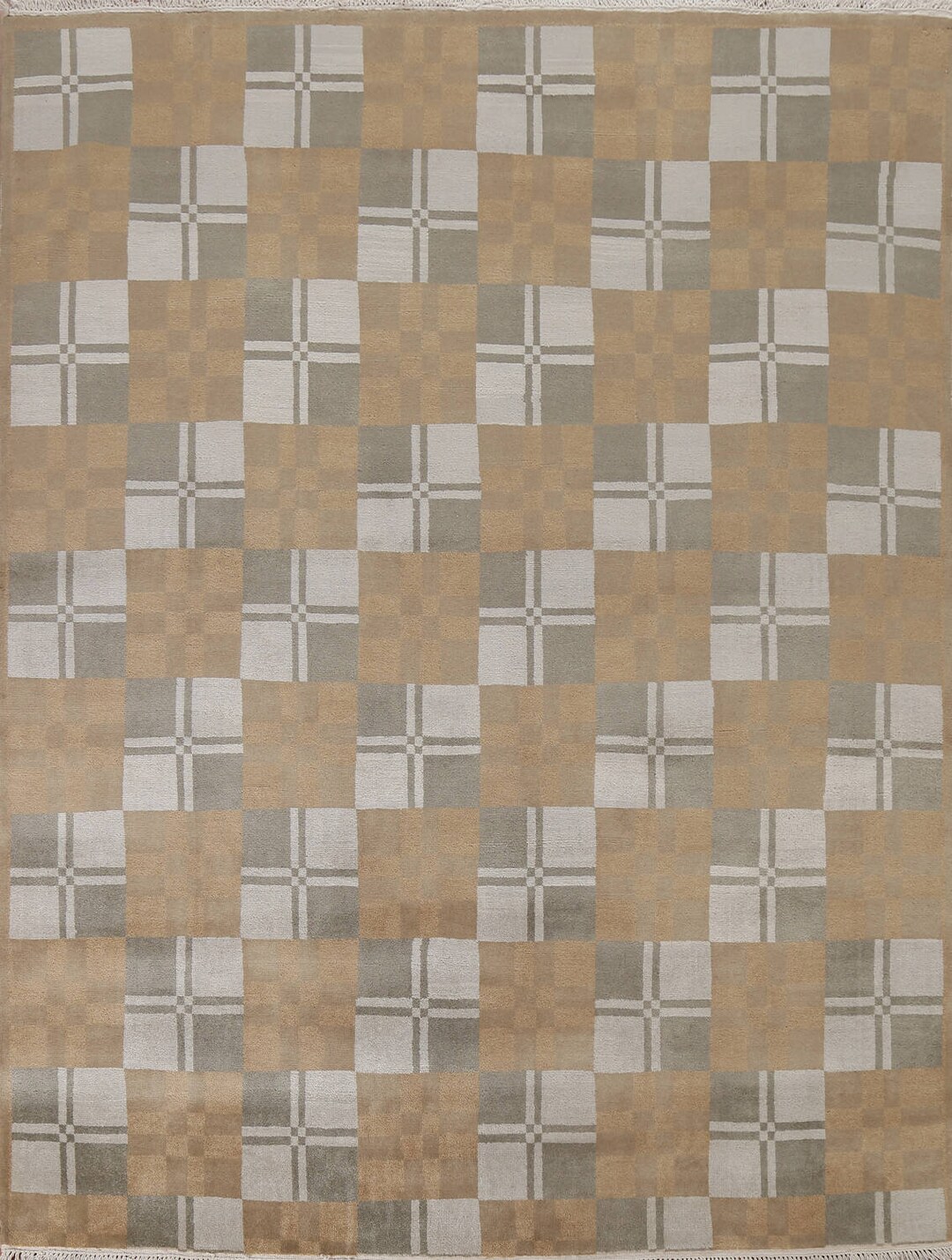 Abstract Area Rug 8x9, All-over Geometric Rug, Handmade Wool Carpet - Etsy