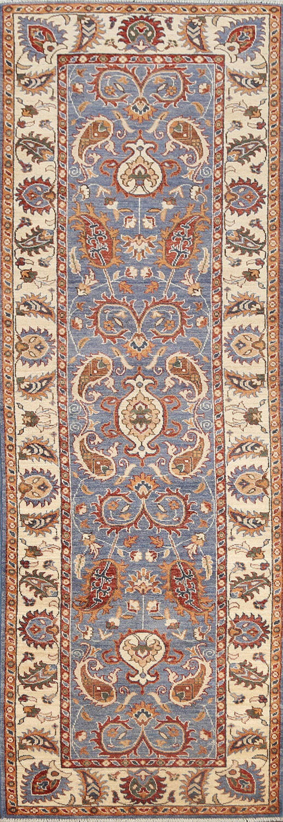 Blue Floral Peshawar Chobi Oriental Runner Rug 3x9 - Etsy