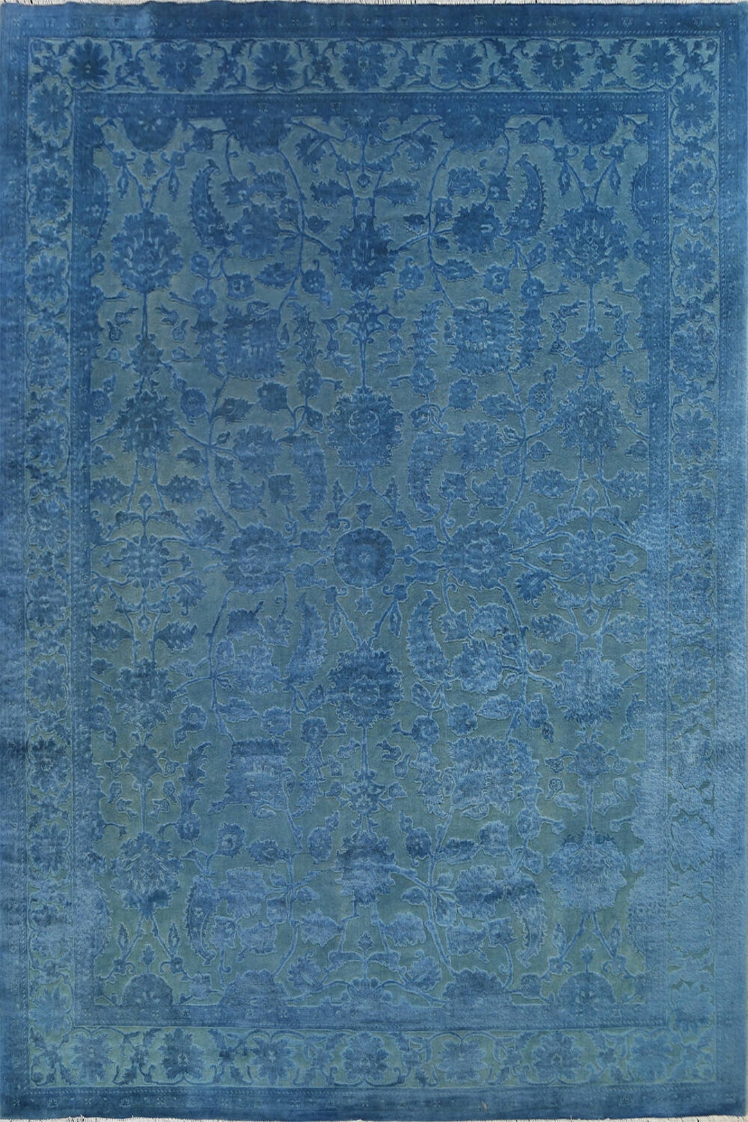 Handmade Blue Peshawar Chobi Area Rug 9x12, Oriental Wool Carpet - Etsy