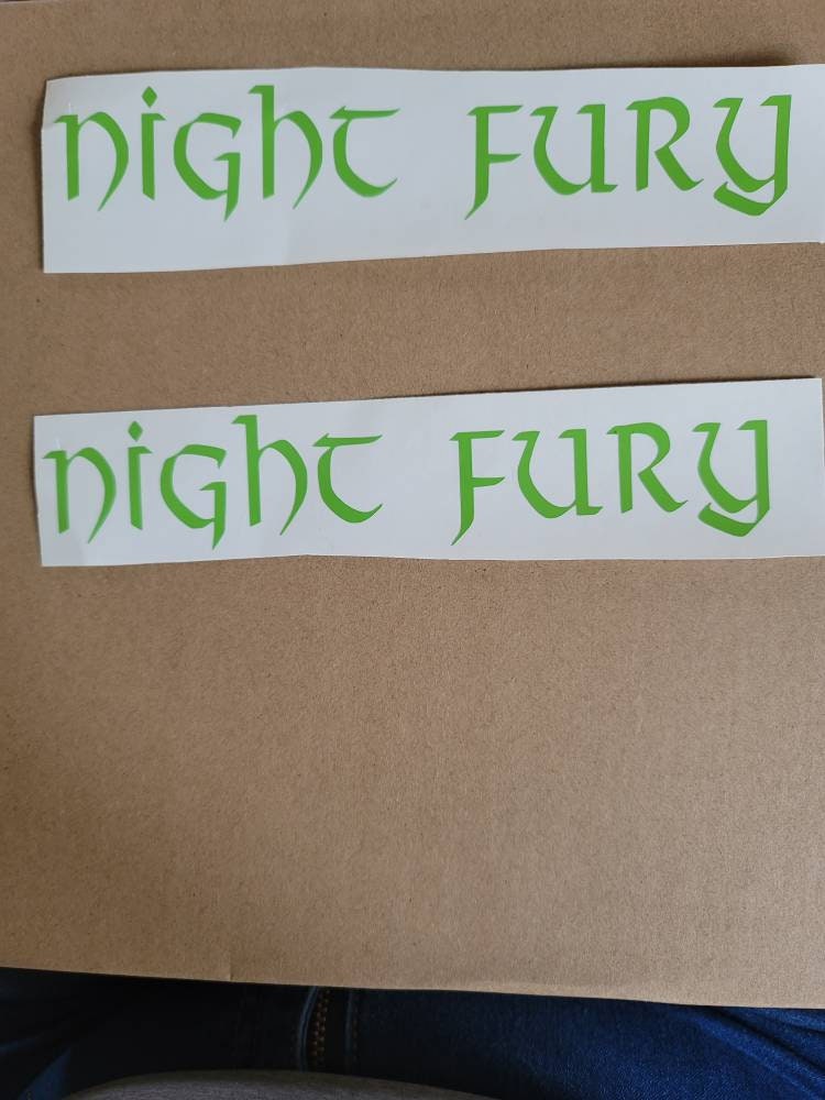 Light Fury or Night Fury Small decal | Etsy