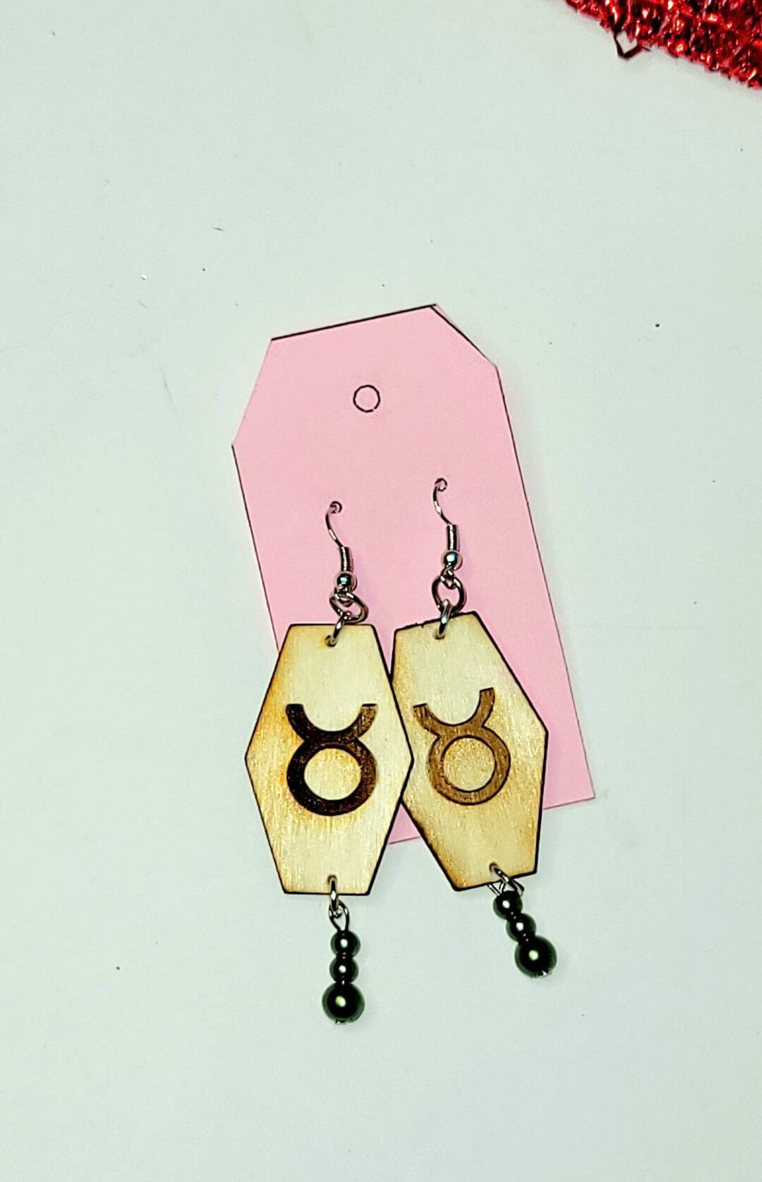 Astro-chic: Wooden Quadrilateral Zodiac Sign Earrings - Etsy