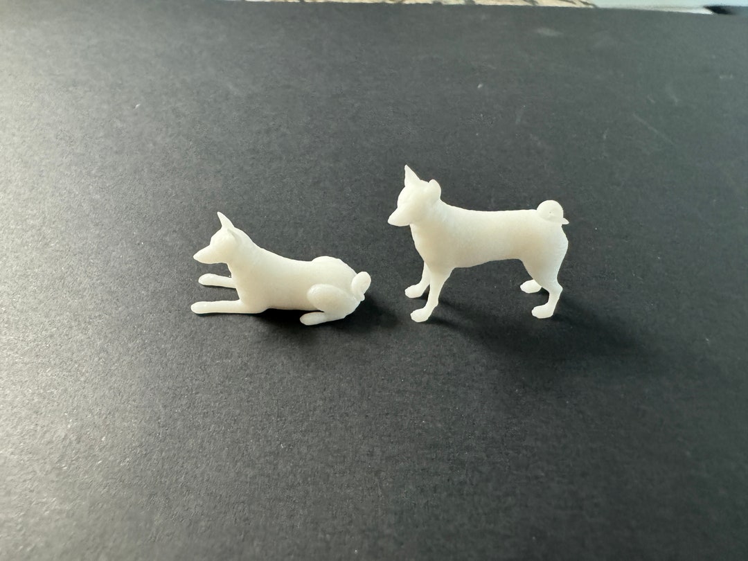 1:24 Scale Basenji Laying or Standing Dog Kit * Dollhouse Miniature G ...