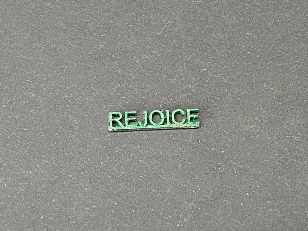 1:48 Scale REJOICE Sign Kit * Dollhouse Miniature * O Scale / Gauge ...