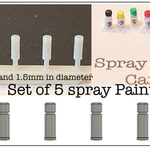 1:48 Scale Spray Paint Cans (5) Kit * Dollhouse Miniature * O Gauge ...