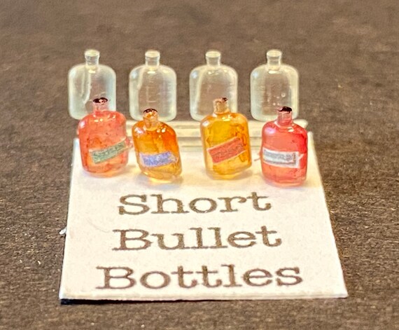 Dolls & Miniatures 1:48 Scale Dollhouse Miniature Short Bullet Bottle ...