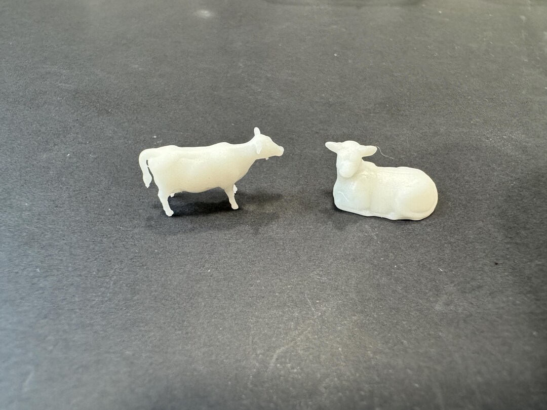 1:144 Scale Cows Laying or Standing Kit * Dollhouse Miniature * N Gauge ...