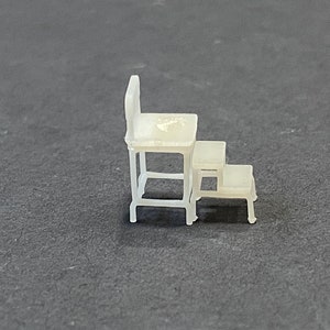 1:48 Scale Retro Counter Chair/step Stool Kit *dollhouse Miniature * O ...