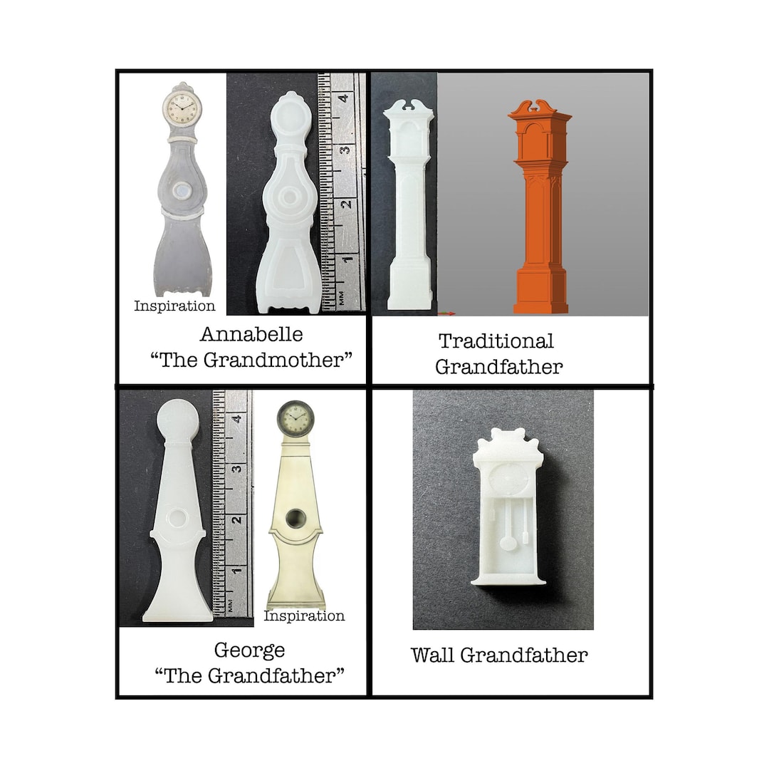 1:48 Scale Clocks (choice) Kits * Dollhouse Miniature * O Gauge * 3D ...