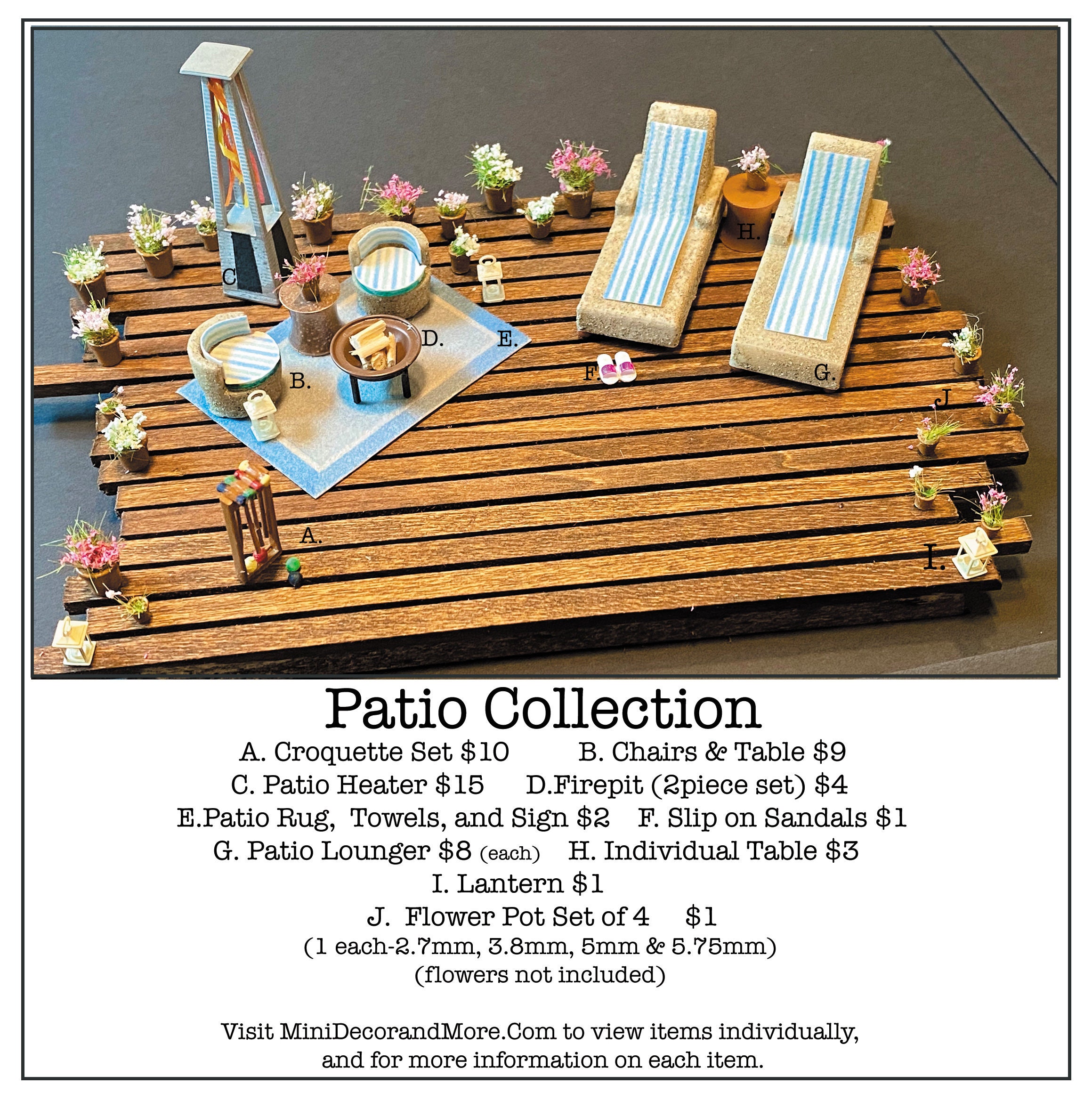 1:48 Scale Flower Pots Kit set of 4 Dollhouse Miniature - Etsy