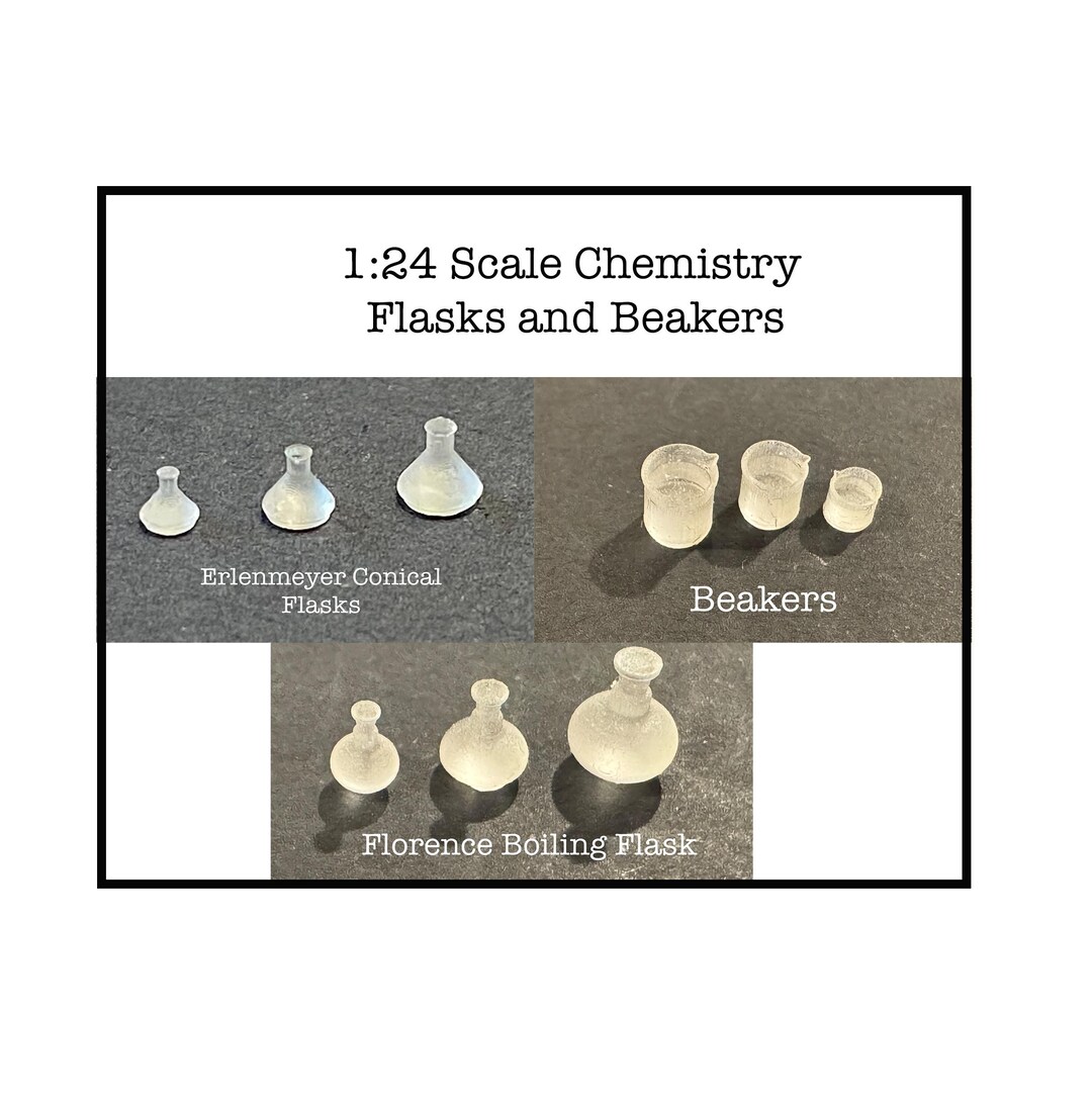 1:24 Scale Chemistry Flasks and Beakers Choice Kit *dollhouse Miniature ...