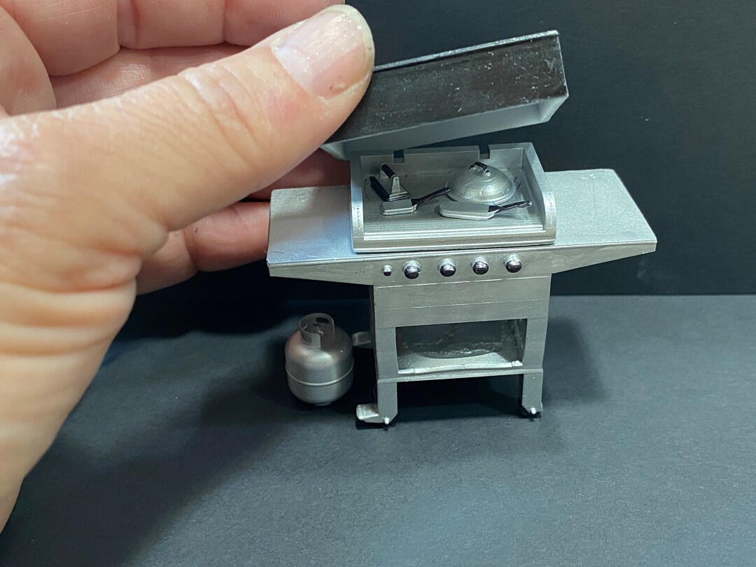 1:24 Scale Griddle Cooking Station W/accs Kit * Dollhouse Miniature G ...