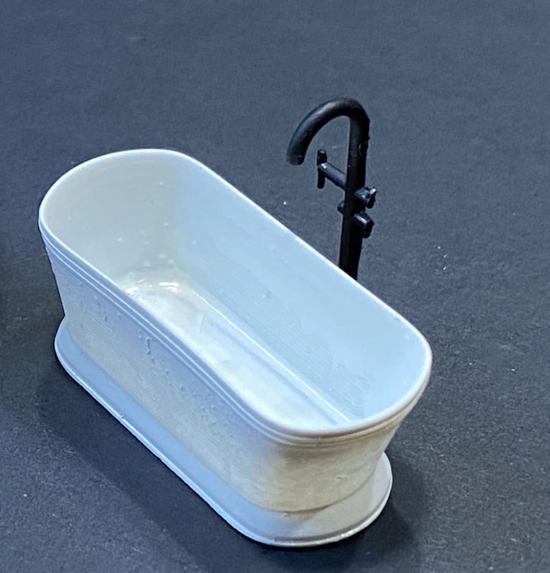 1:48 Scale Bathtub and Filler Kit * Dollhouse Miniature * O Gauge * 3D ...