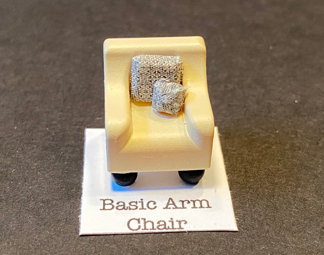 1:144 Scale Arm Chair Kit * Dollhouse Miniature * N Scale / Gauge * 3D ...