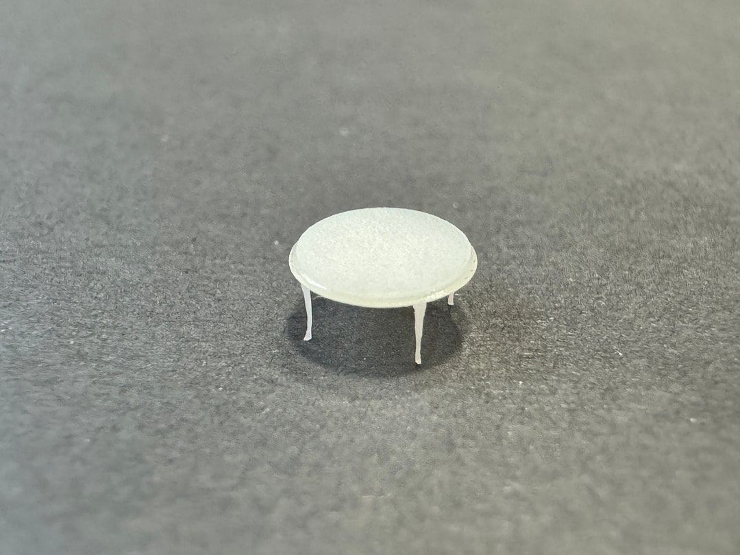 1:144 Scale Round Coffee Table Kit * Dollhouse Miniature * N Gauge * 3D ...