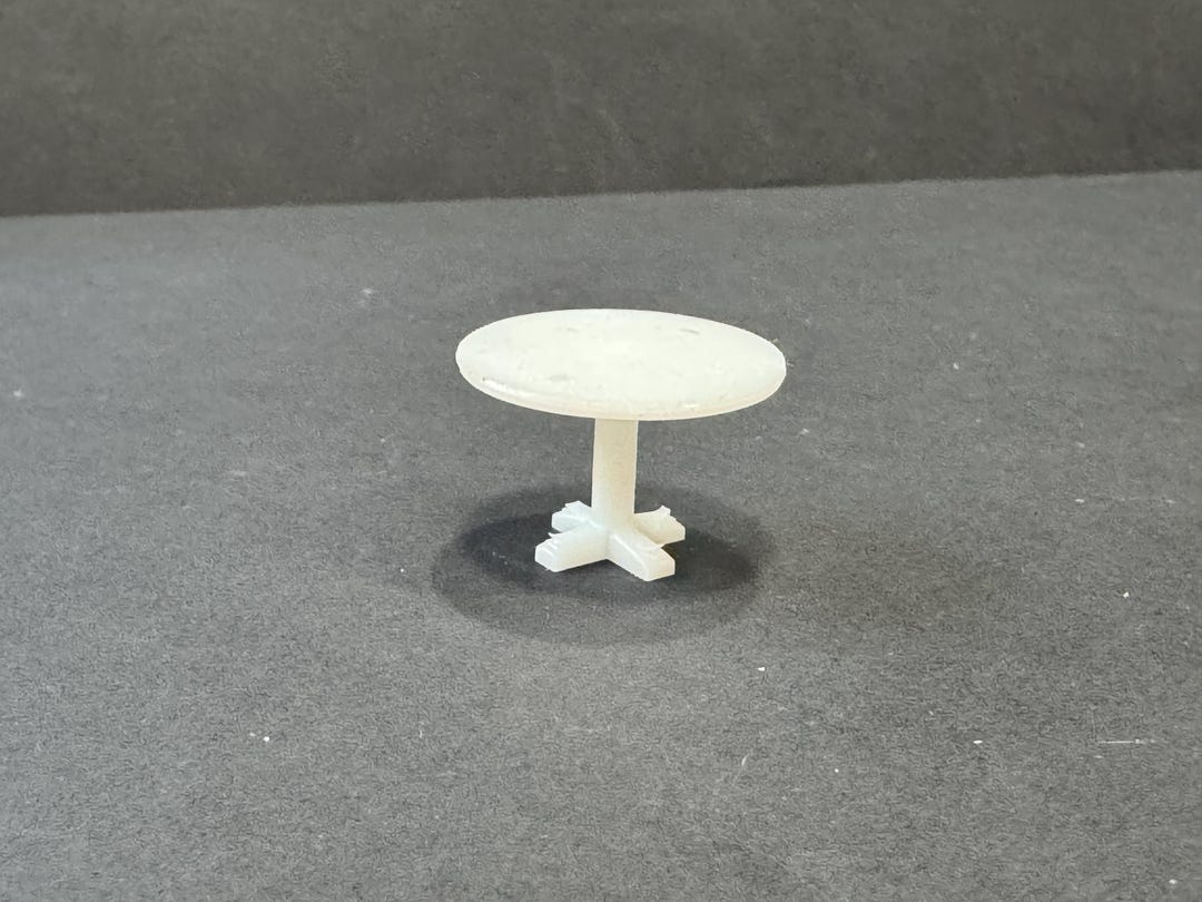 1:144 Scale Round Dining Table (42in in RL) Kit * Dollhouse Miniature ...