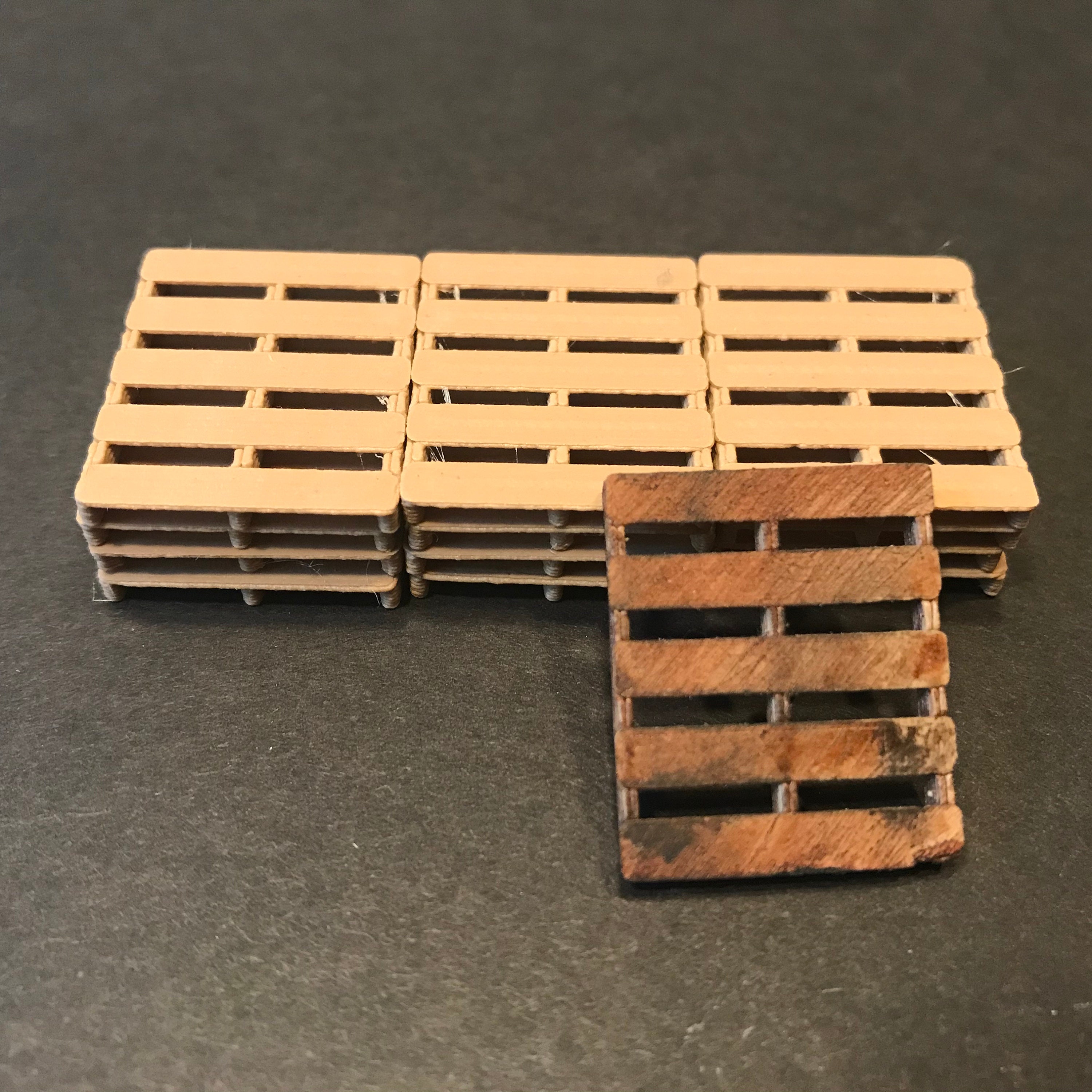 1:48 Scale Wood Pallet Kit Dollhouse Miniature O Scale / - Etsy