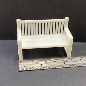 1:24 Scale Slat Back Bench Kit * Dollhouse Miniature * G Gauge * 3D ...