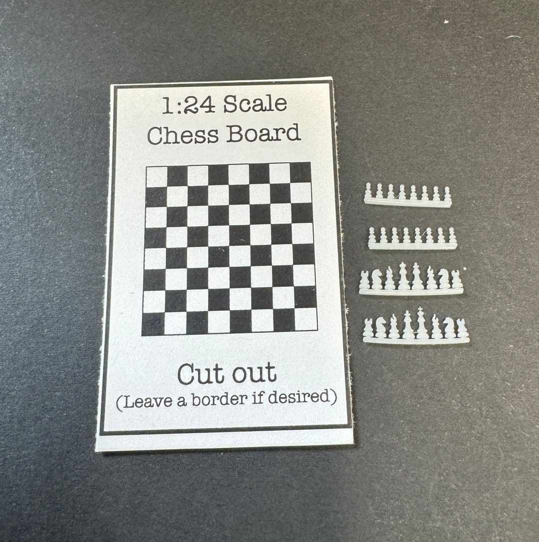 1:24 Scale Chess Set Kit * Dollhouse Miniature * G Gauge * 3D Printed ...