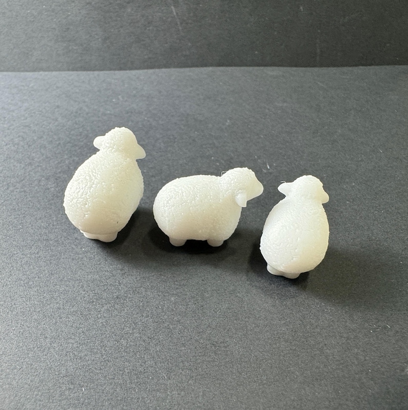 1:144 Scale Whooly Sheep (3) Kit * Dollhouse Miniature * N Gauge * 3D ...