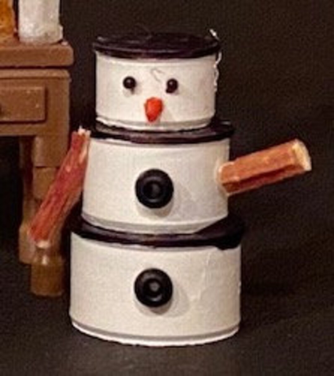 1:48 Scale Snowman Decoration Kit * Dollhouse Miniature * O Scale ...
