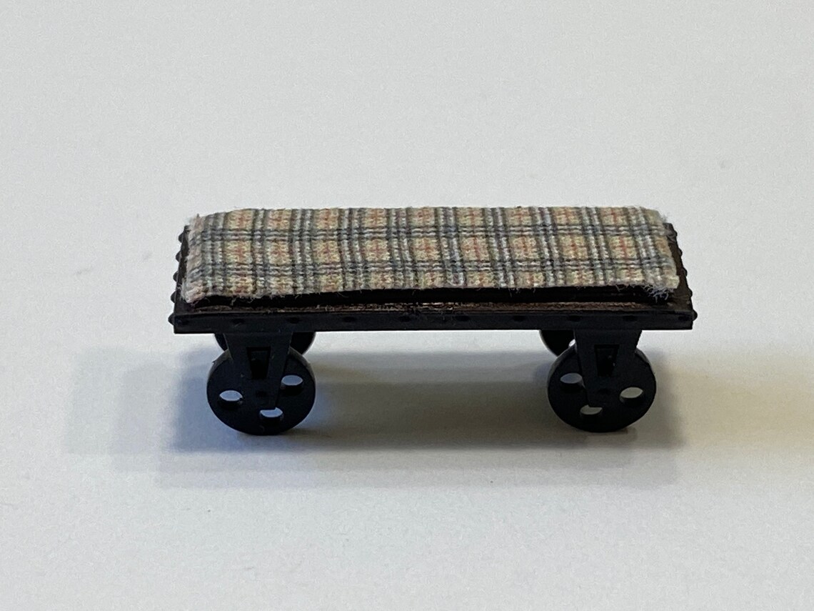 1:48 Scale Bench With Wheels Kit Dollhouse Miniature O | Etsy