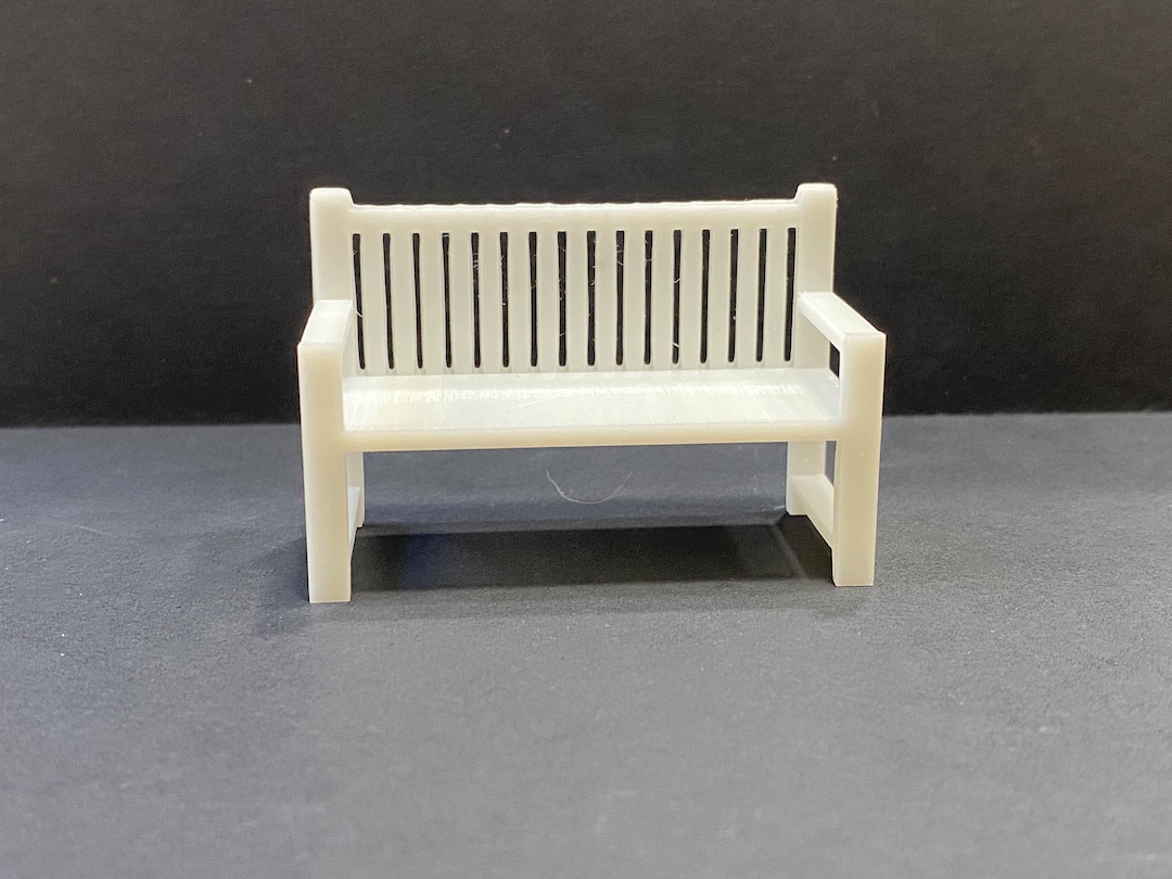 1:24 Scale Slat Back Bench Kit * Dollhouse Miniature * G Gauge * 3D ...