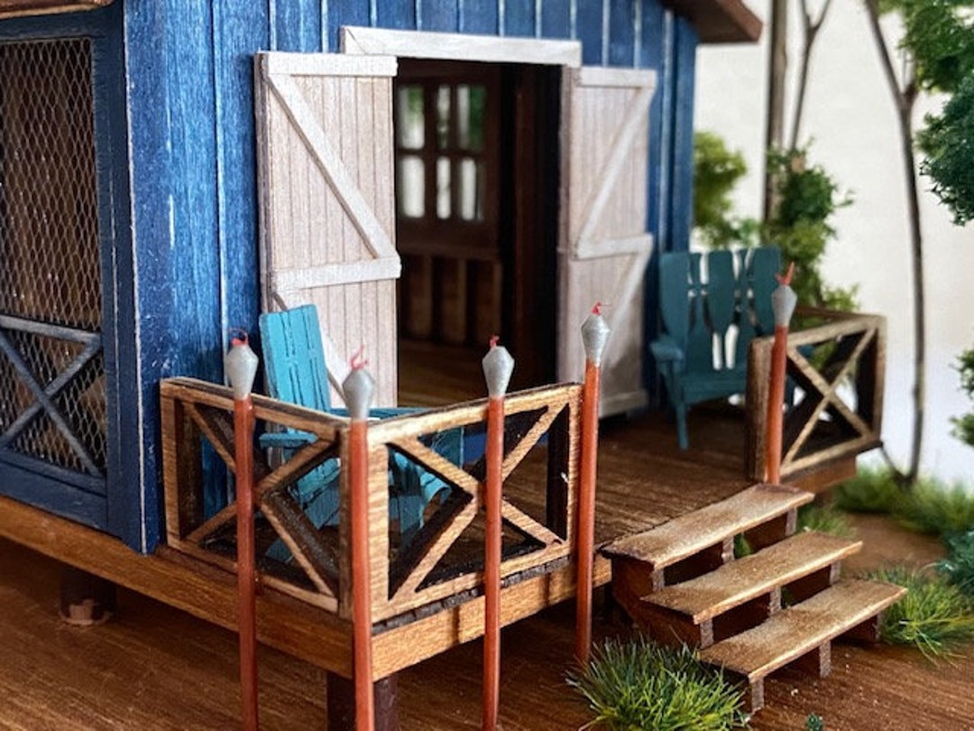 1:48 Scale Tiki Torches Kit * Dollhouse Miniature * O Gauge * 3D ...