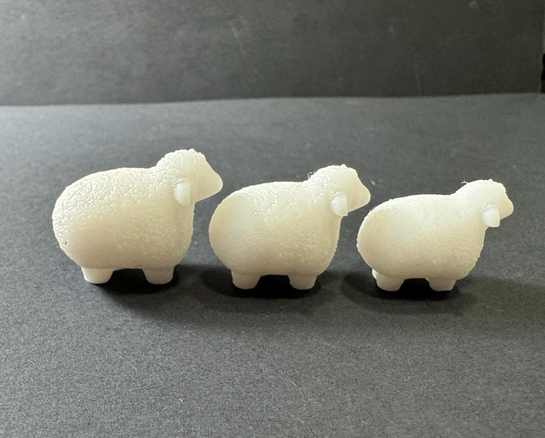 1:144 Scale Whooly Sheep (3) Kit * Dollhouse Miniature * N Gauge * 3D ...