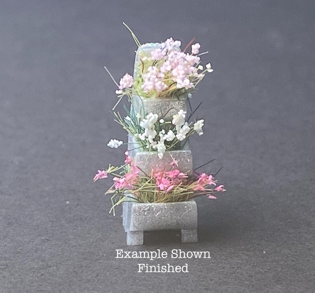 1:144 Scale 3 Tier Flower Stand Kit * Dollhouse Miniature * N Scale ...