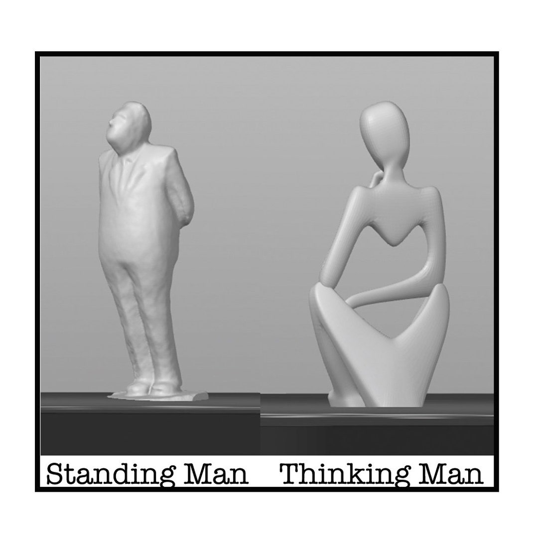 1:48 Scale Statue Kit (choice) * Dollhouse Miniature * O Gauge * 3D ...