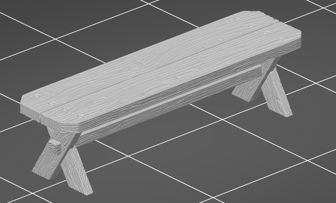 1:144 Scale Bench (4' Long in Real Life) Kit * Dollhouse Miniature * N ...