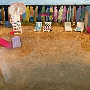1:144 Scale Beach Chair Lounger * Dollhouse Miniature * N Gauge * 3D ...