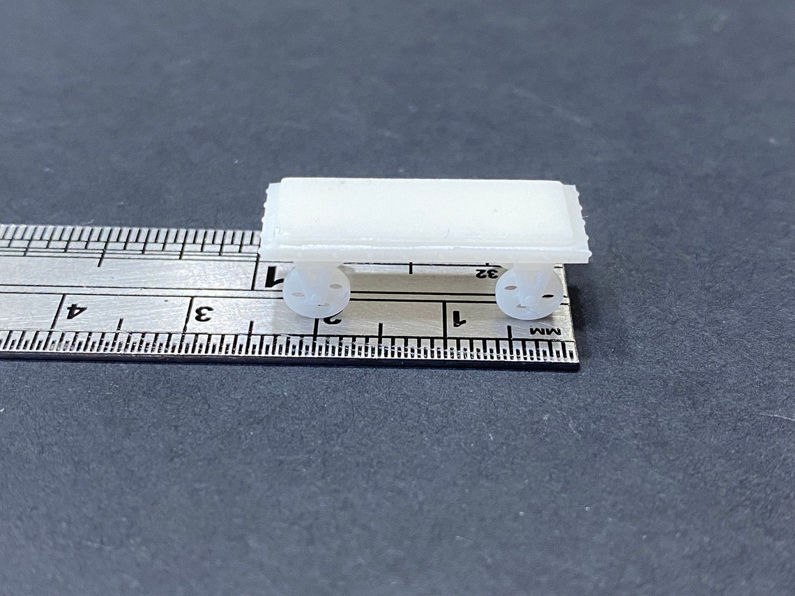 1:48 Scale Bench With Wheels Kit Dollhouse Miniature O | Etsy
