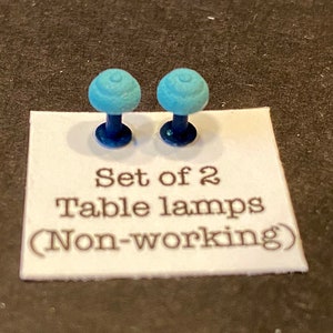 1:87 Scale Table Lamps (2) Kit * Dollhouse Miniature * HO Standard ...